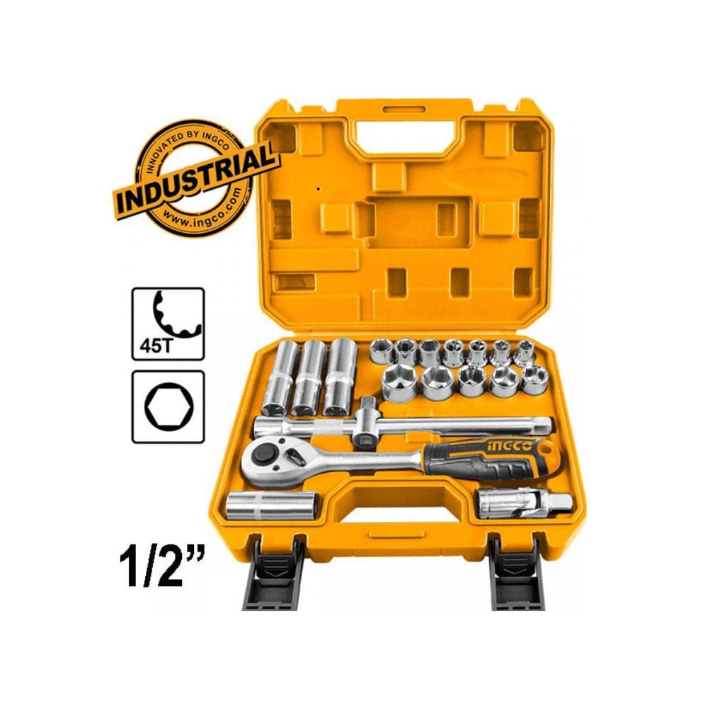 Ingco 20 Pieces 1/2″ Socket Set - HKTS12201 - Farmline